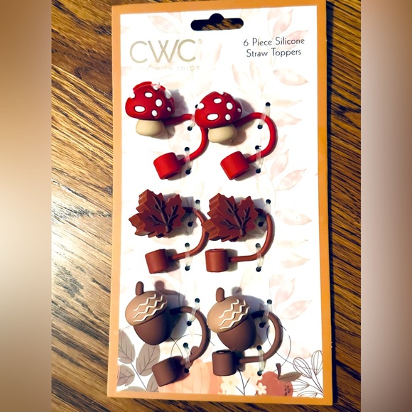 CWC | Holiday | Nwt Cwc Fall Silicone Straw Covers Toppers | Poshmark